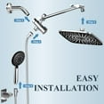 Ophanie 5 Setting High Pressure Shower Head 12 Inch Rain Shower Head