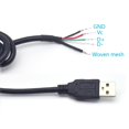 XUERUI-2PCS USB Pigtail 5 Wire, 1M/3.3FT USB 2.0 Male 5Pin Bare Cable ...