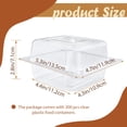 300PCS Clear Plastic Square Hinged Clamshell Food Containers with Lids ...