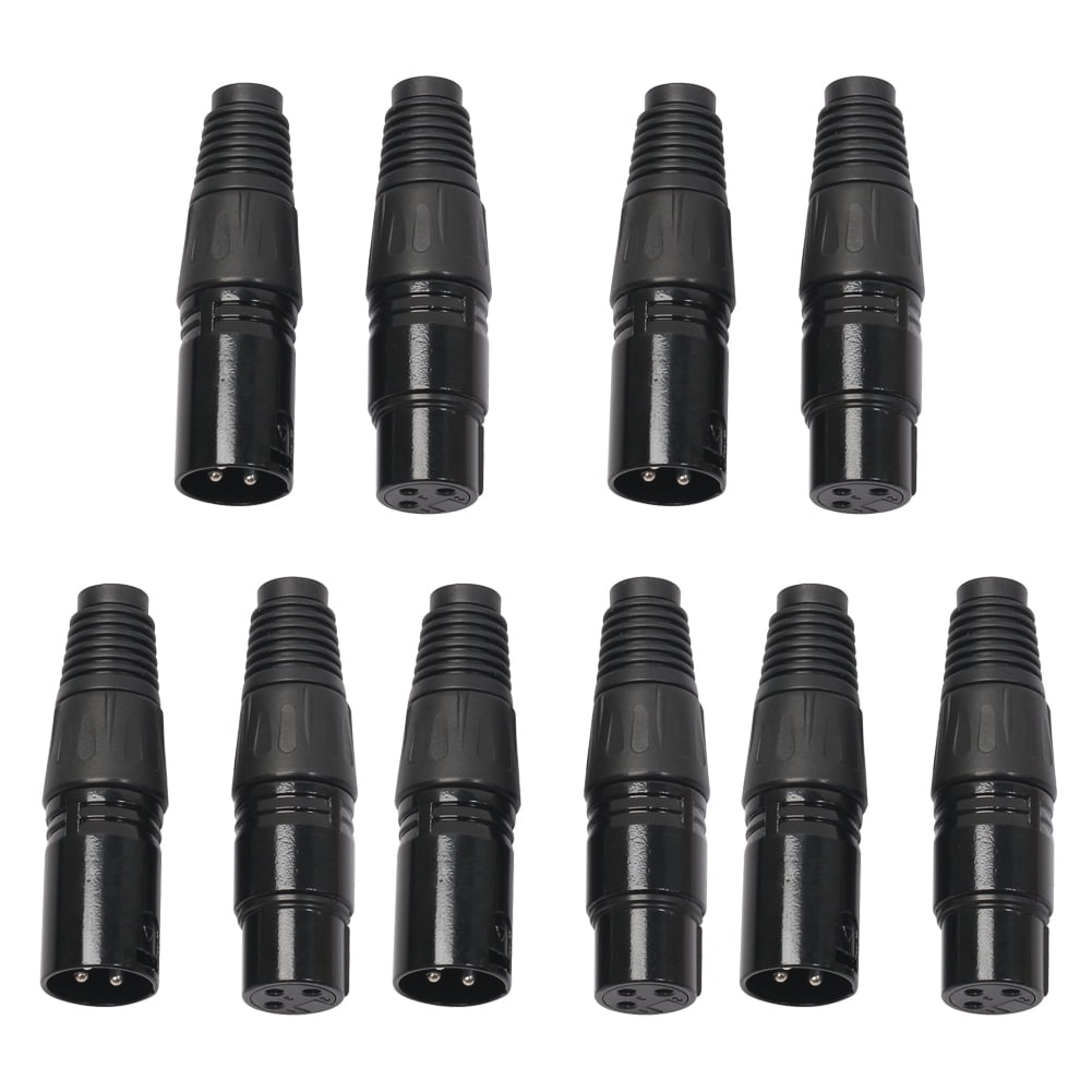 Conectores Macho/Hembra 5 pares 3Pin XLR hembra MIC Jack Snake Plug ...
