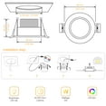 Philips 2 Inch Recessed LED Downlight Kit, 3W Dimmable Ceiling Light ...