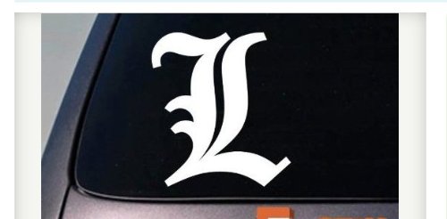 LETTER L 6" STICKER DECAL OLD ENGLISH TRUCK CAR WINDOW TEACH GIRL CRAFT ...