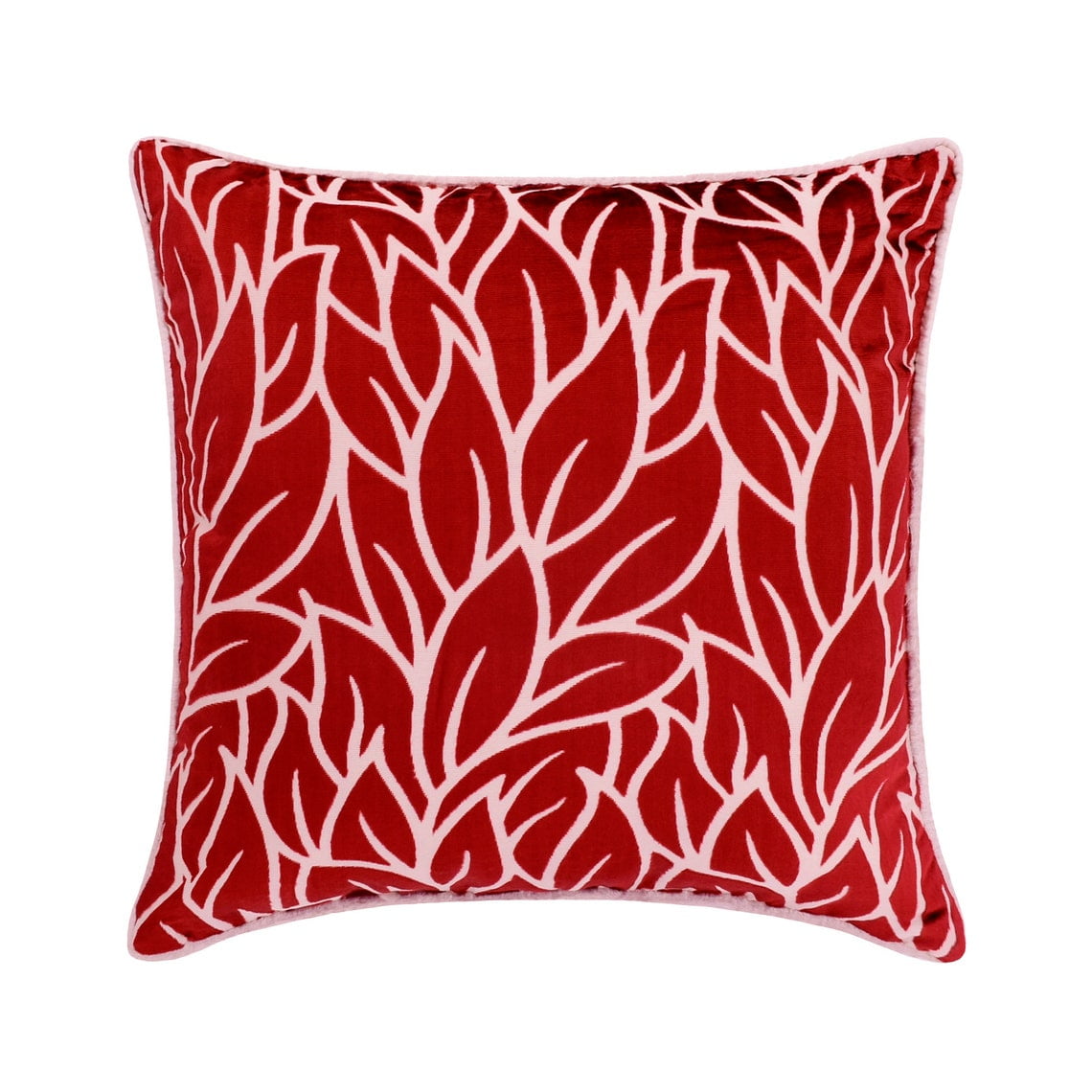 Pillow Case Covers, Cayenne Red Pillow Shams, Leaf Design Tropical ...