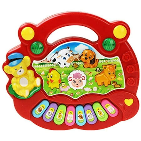 8 Keys Kids Musical Educational Piano Keyboard Toy with LED Light ...