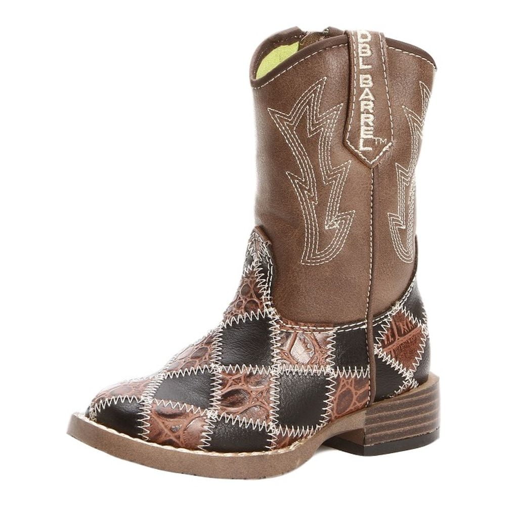 Double Barrel Western Boots Boys Kids Andy Youth Brown Black 44766107 ...