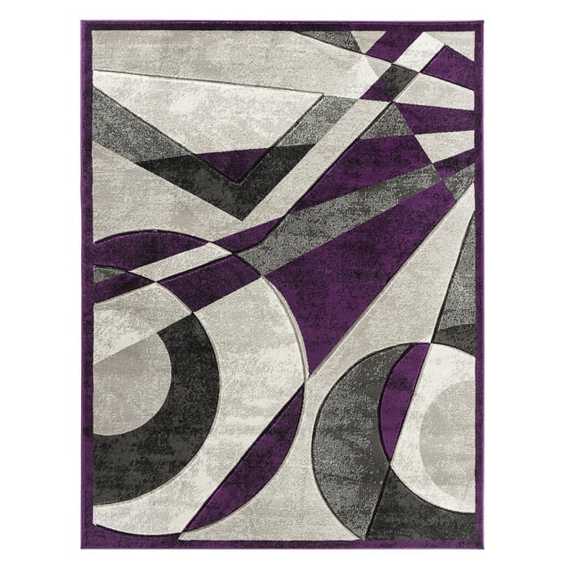 Modern Geometric Shapes Hand-Carved Soft Living Room Area Rug - Walmart.com