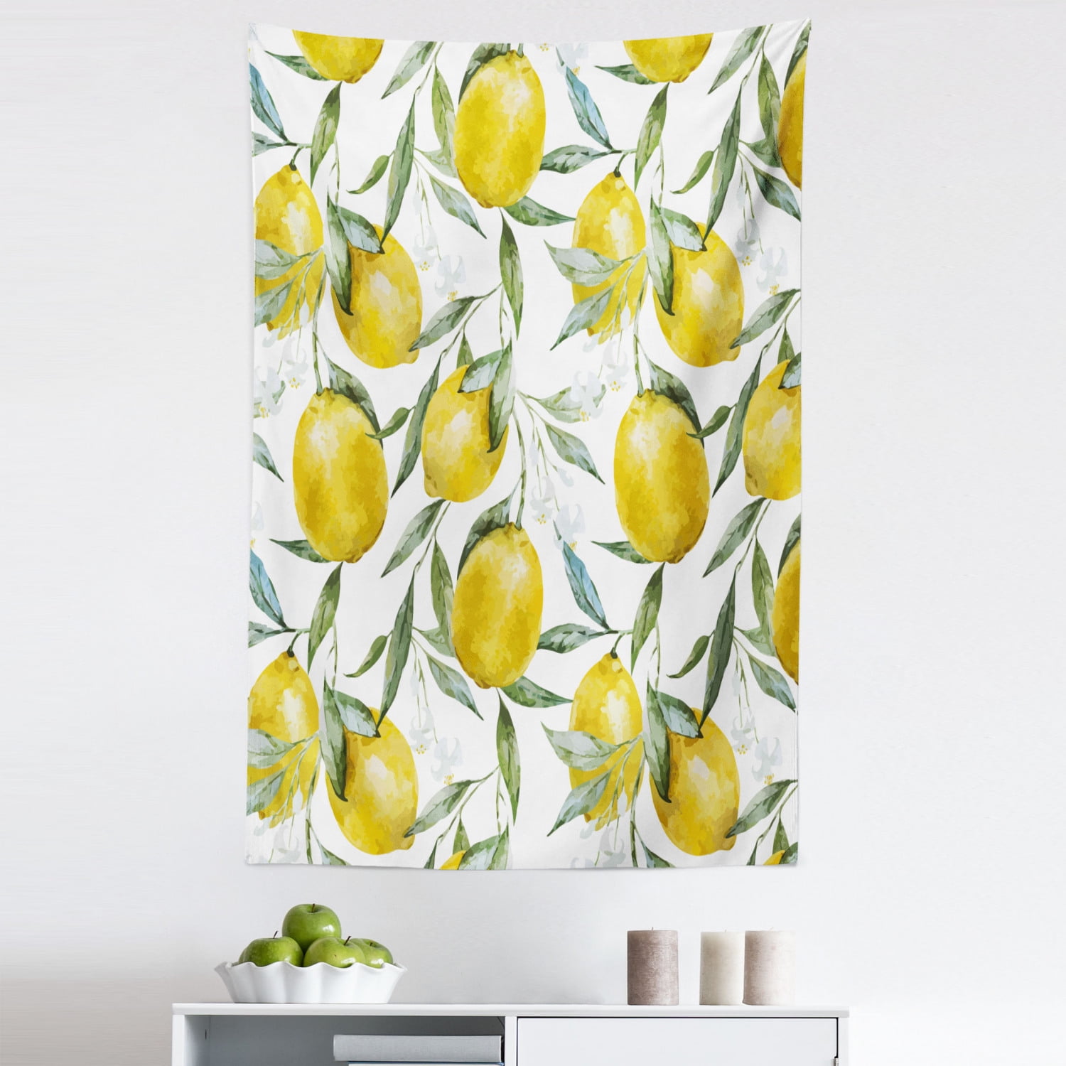 Garden Tapestry, Vibrant Citrus Branch with Blooms Delicious Plant ...