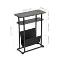 Narrow Small Side Table for Small Spaces - Slim End Table with Magazine ...