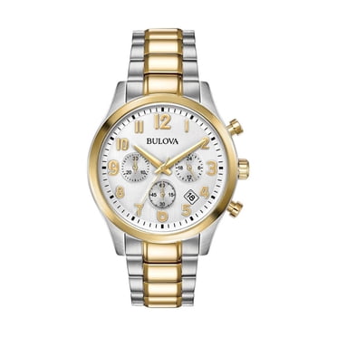 Bulova Men's Chronograph Diamond Accent Stainless Steel Watch 44mm ...