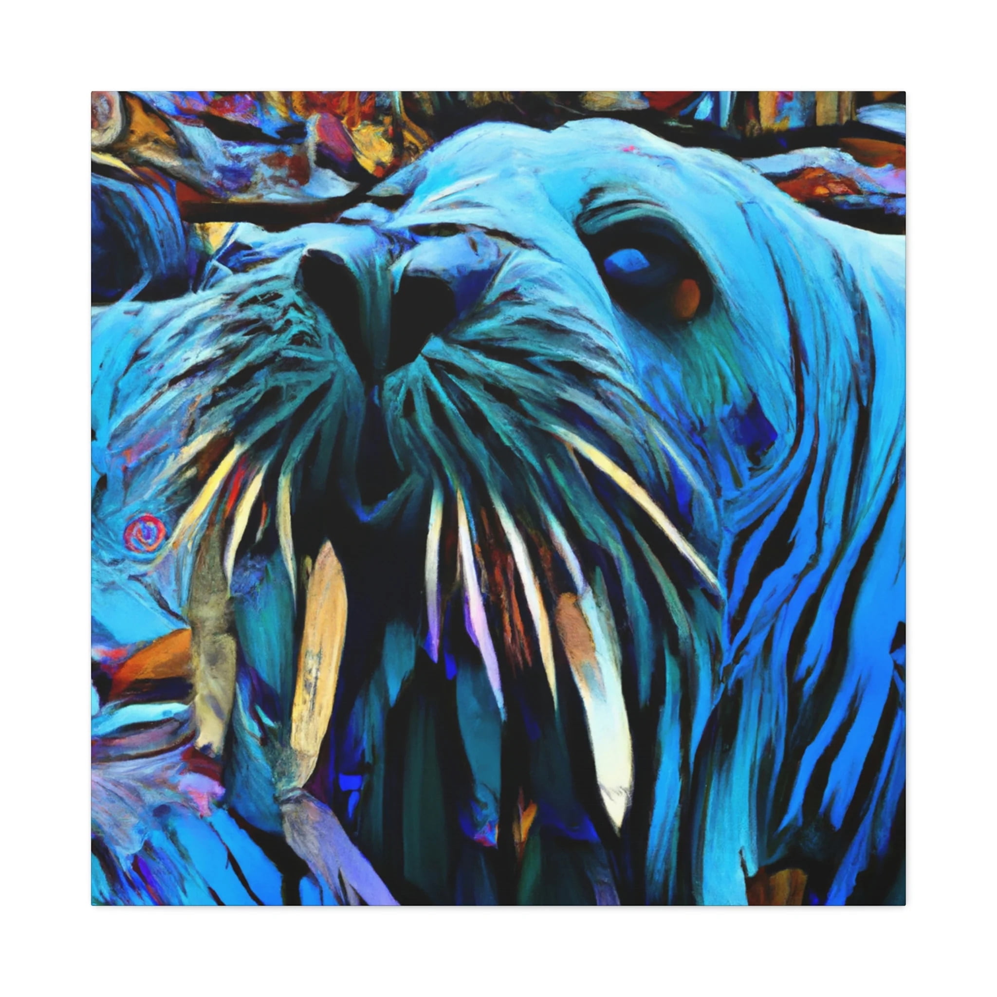 Walrus on a Wave - Canvas - Walmart.com
