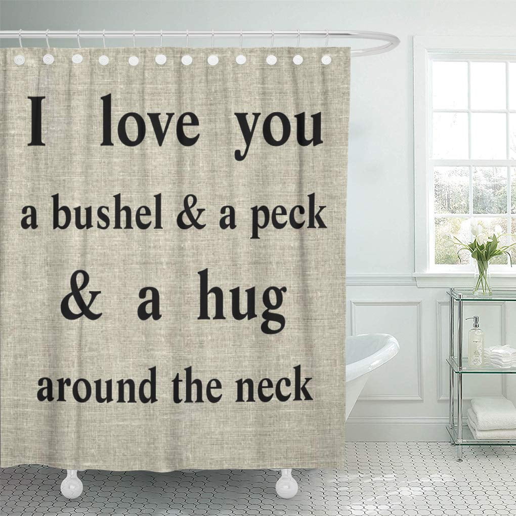SUTTOM Farmhouse I Love Bushel Peck Fixer Upper Rustic Hug Shower ...