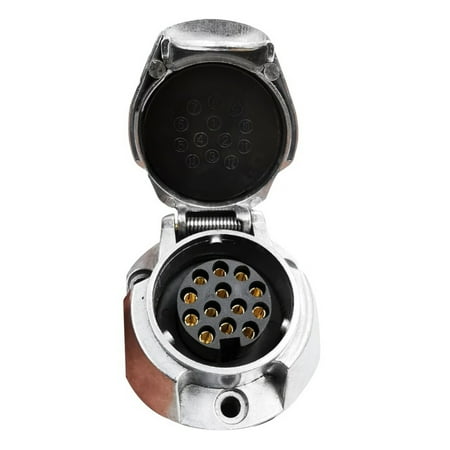 Female Trailer Connector, Trailer Socket Silver 13 Pin Safe For EU ...