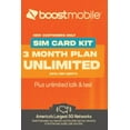 Boost Mobile Preloaded SIM Card, Bring Your Own Device, 3month Plan ...