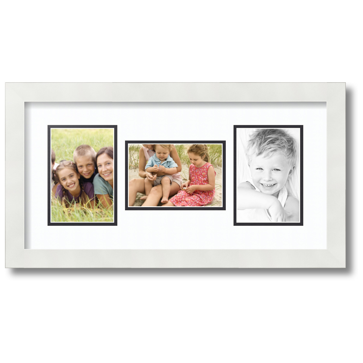 ArtToFrames Collage Photo Picture Frame with 3 - 4x6 Openings, Framed ...