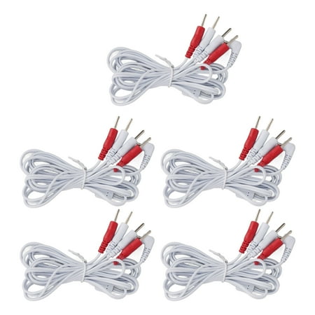 Electrode Wire, 2.5mm Plug 4.9ft Length White Electrode Wires Cable For ...