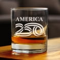 America 250 Logo Whiskey Rocks Glass - America250 Official for 250th ...
