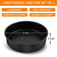 Vesteel Stainless Steel 8 Inch Round Cake Pan Set of 3 Heavy Duty for ...