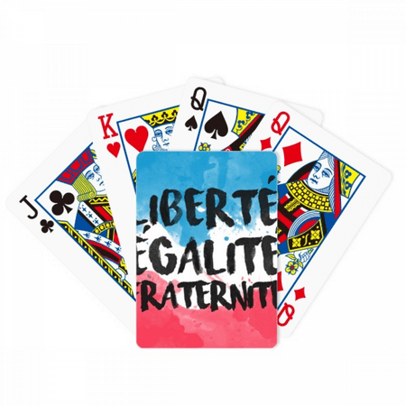 Liberte Egalite Fraternite France Mark Flag Poker Playing Magic Card ...