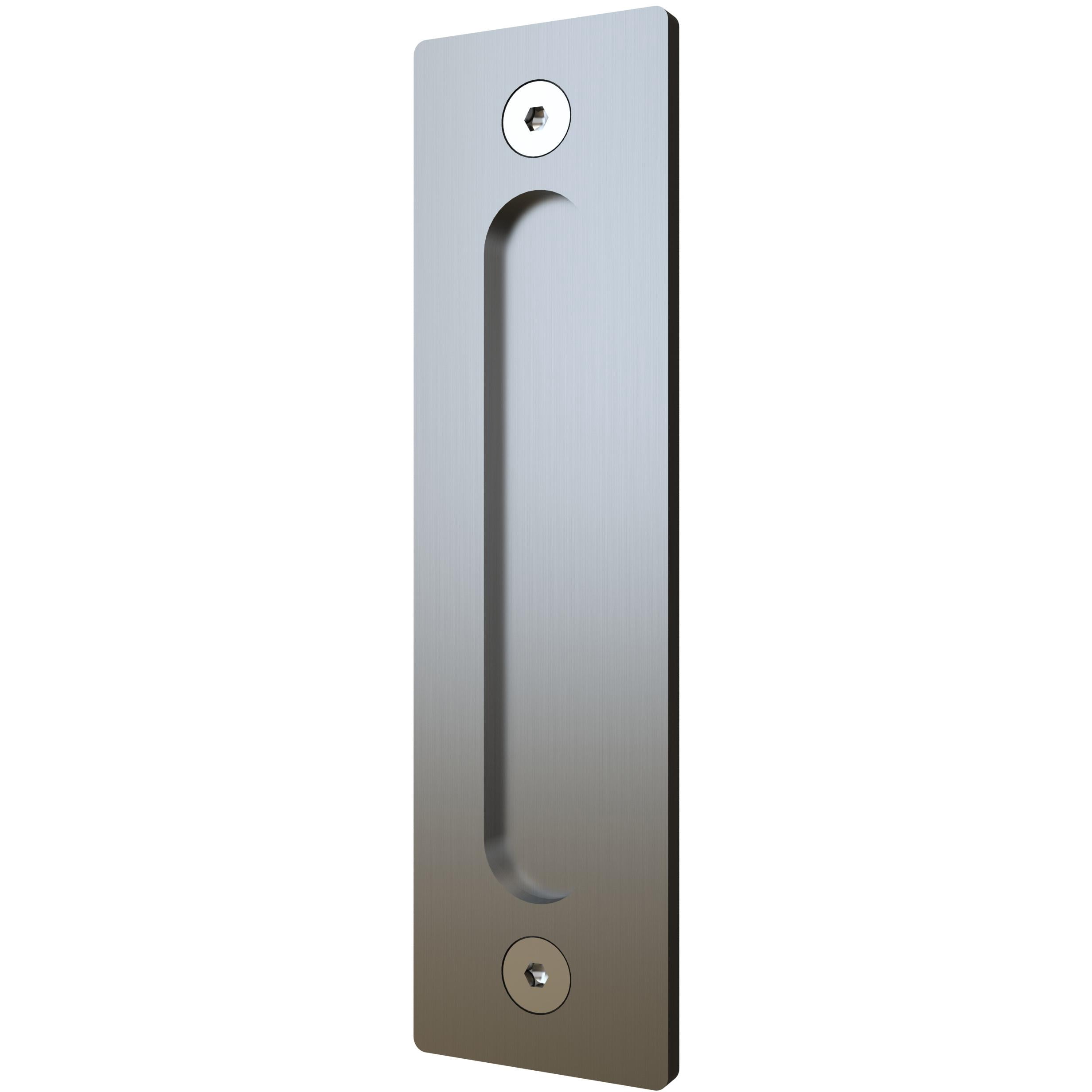 Sliding Door Flat Pull with Round Opening, 8-1/2 Inches, Satin ...