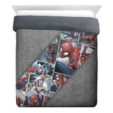 Marvel Spiderman Grunge Grey 2 Piece Queen Comforter & Sham Set, 100% ...