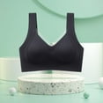 Aobny Nylon Fitted Bras for Women's Back Smoothing Black Brassieres ...