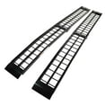 9ft Aluminum Plate Folding ATV Loading Ramp Black Pair Truck Trailer ...