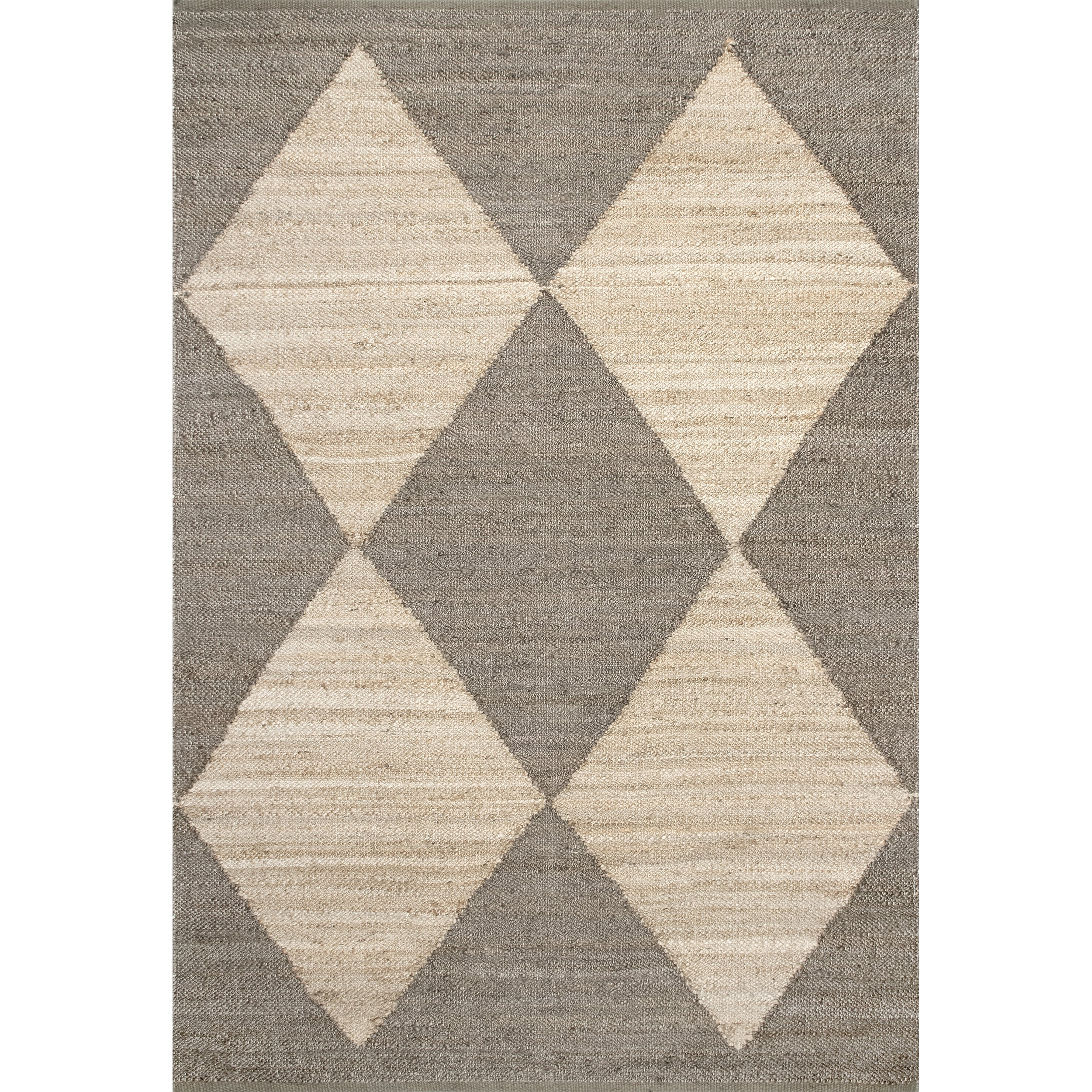 nuLOOM Pandora Diamond Jute Area Rug, 6' x 9', Gray - Walmart.com