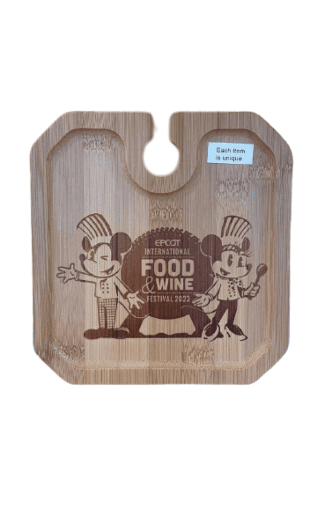 Disney Parks EPCOT Food & Wine 2023 Festival Mickey Minnie Chef Wood ...