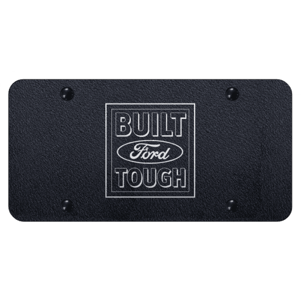 Ford Built Tough Laser Etched Logo License Plate (Rugged Black ...