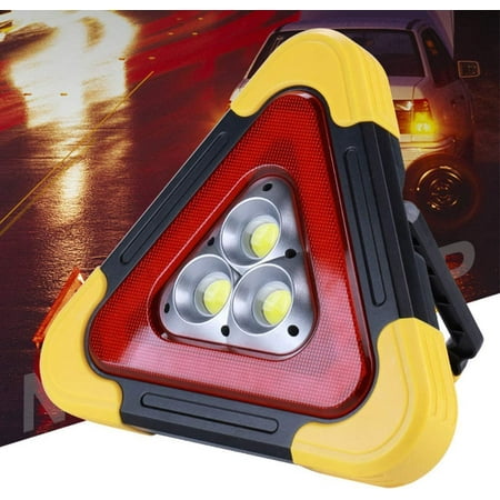 Led Triangle Emergency Warning Light-Abs Sun Powered Roadside Warning ...
