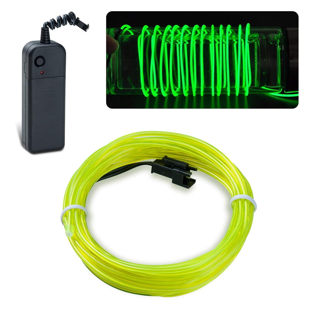 DYstyle Flexible LED Neon Lights EL Wire String Strip Rope Glow Lamp ...