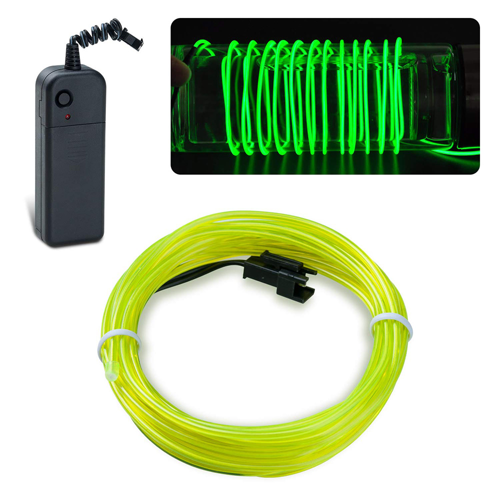 Rosnek 2Pack EL Wire 1 2 3 4 5M 10 Colors Portable Neon Lights For Rosnek 2Pack EL Wire 1 2 3 4 5M 10 Colors Portable Neon Lights For