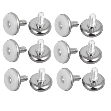 M8x15mm Plastic Base Stud Mount Furniture Glide Adjustable Leveling ...