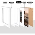 COEQWD-5x7 Picture Frame White, Solid Wood Frame 5x7 with Acrylic ...