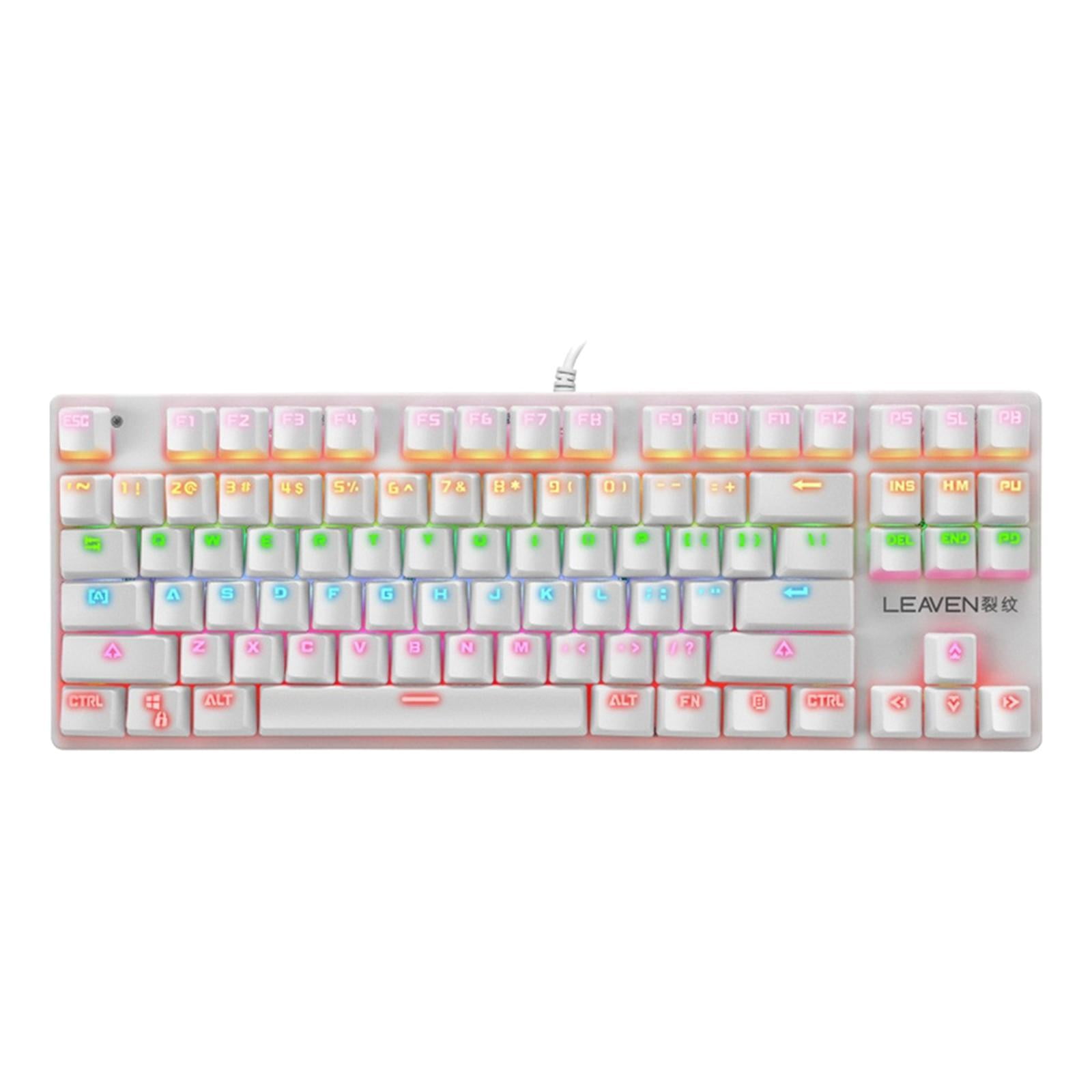 K550 87Key Gaming Keyboard RGB LED retroiluminado de sensación mecánica ...