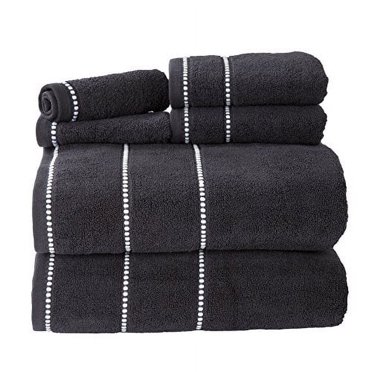 Modern Threads Amaris 6-Piece Adult Cotton Bath Towel Set, Amaris, Gold ...