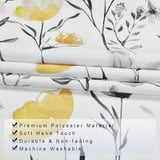 Alishomtll Modern Yellow Flowers Grommet Light Filtering Curtains, 52 ...