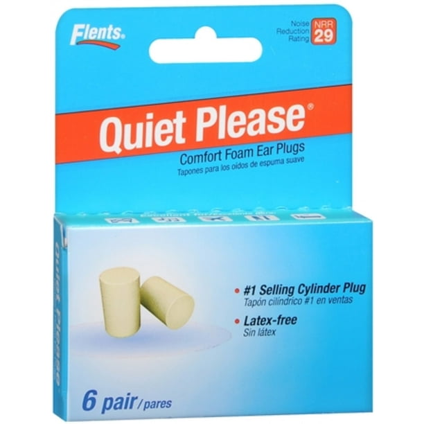 Flents Quiet! Please Foam Ear Plugs 6 Pairs (Pack of 4) - Walmart.com