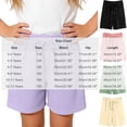 Amidoa Girls Shorts Elastic Waist Soft Solid Color Casual Summer Shorts ...