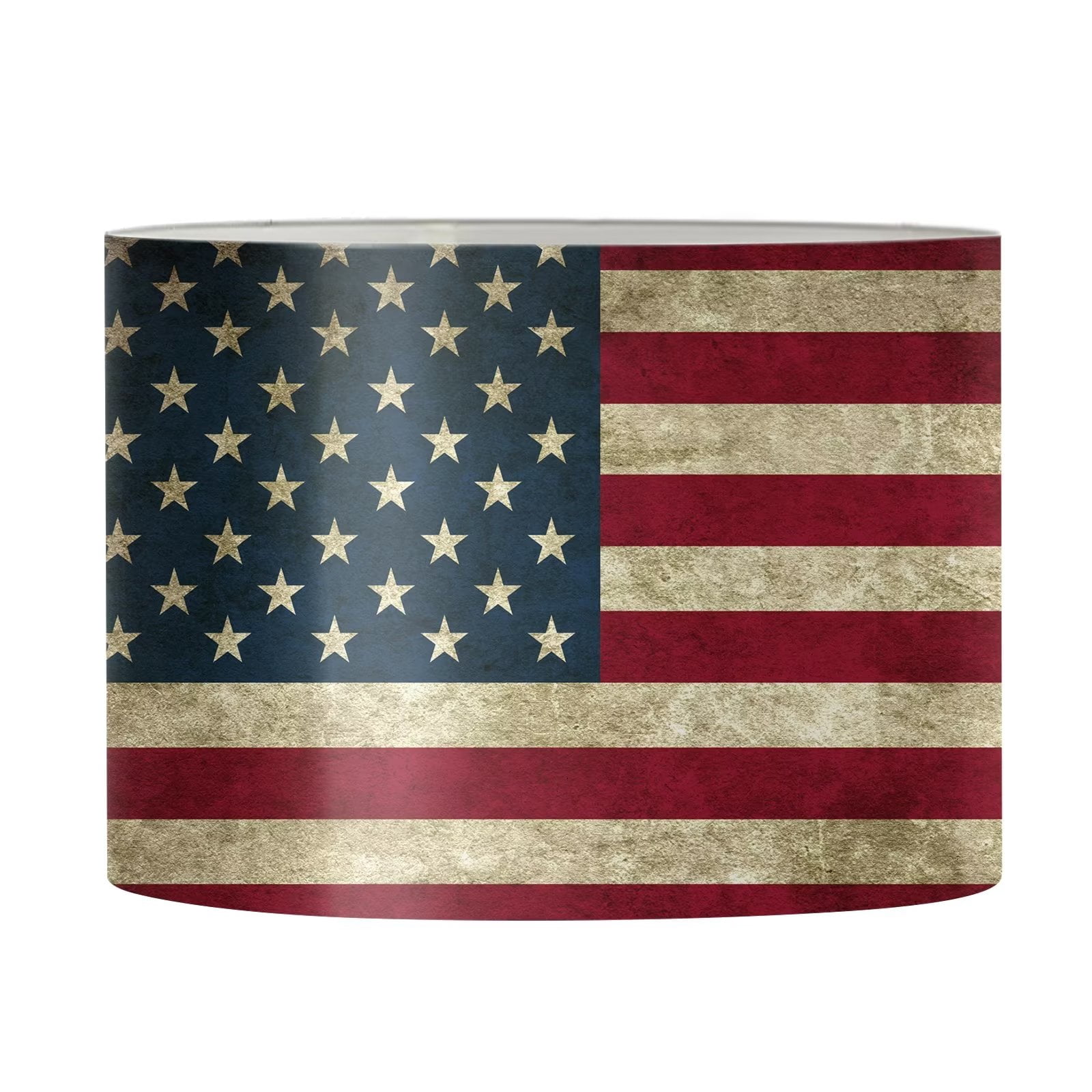 NETILGEN American Flag Print Table Lamp Shade Well Constructed Drum ...