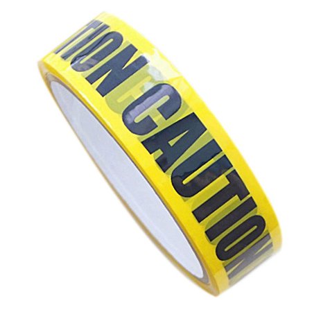 Halloween Yellow Tapes Warning Caution Danger Black Letters Sticker ...