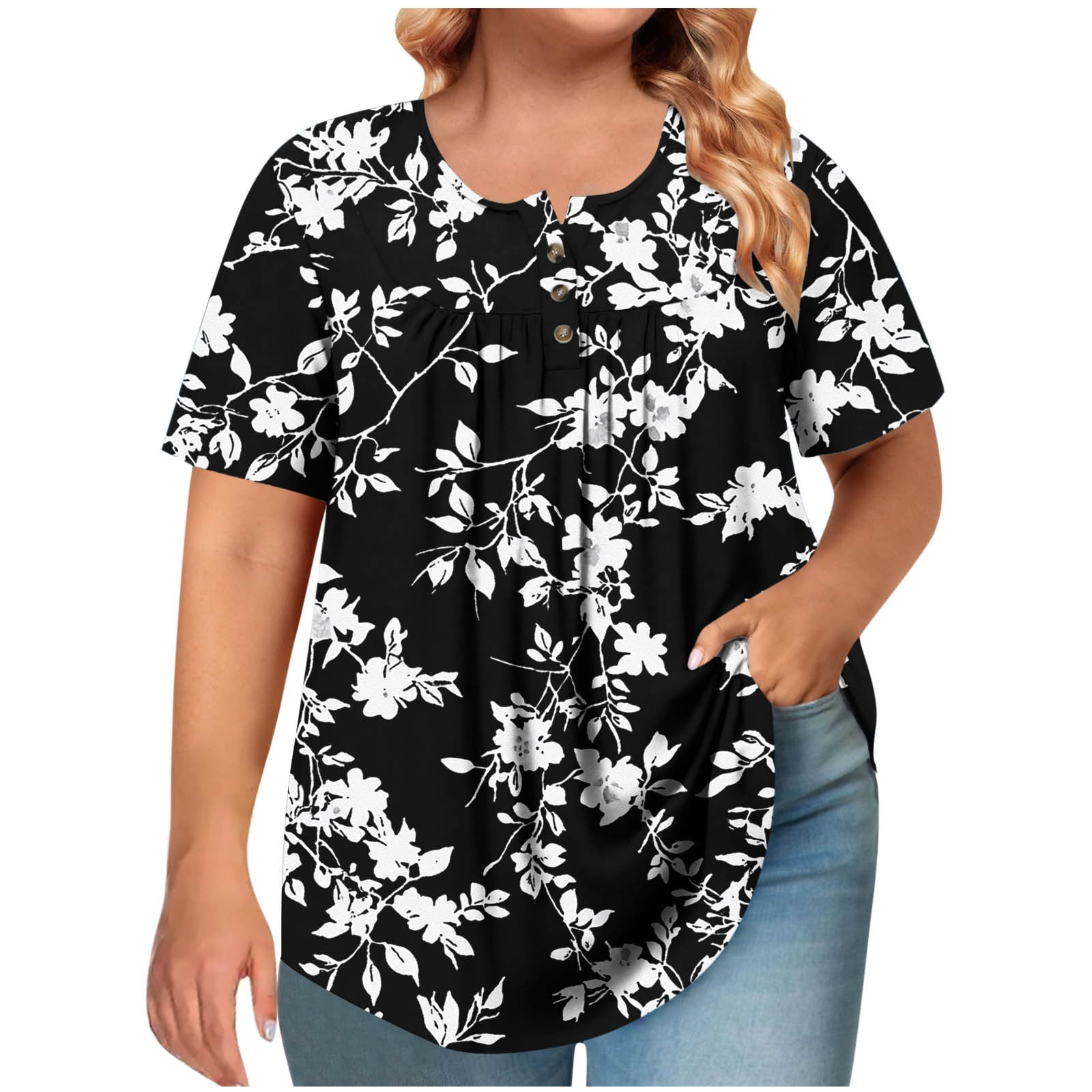 Click here for Yoeyez Summer Tops For Women 2025 Plus Size Floral... prices