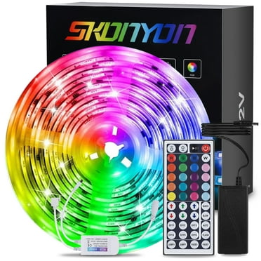 AuraLED Remote-Controlled 6.5’ Trimmable RGB LED Strip Light - Walmart.com