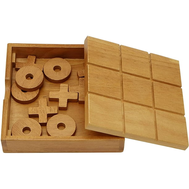 HHHCWooden Tic Tac Toe Game for Kids and Adults, Coffee Table Toy ...