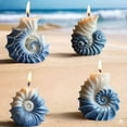 4 PCS Marine Theme Silicone Candle Molds - Scallop & Wave Design for ...