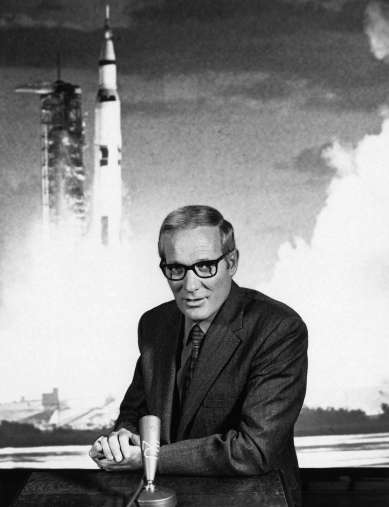 Television Newsman Frank Mcgee, Covering The Apollo 12 Mission, 1969 ...