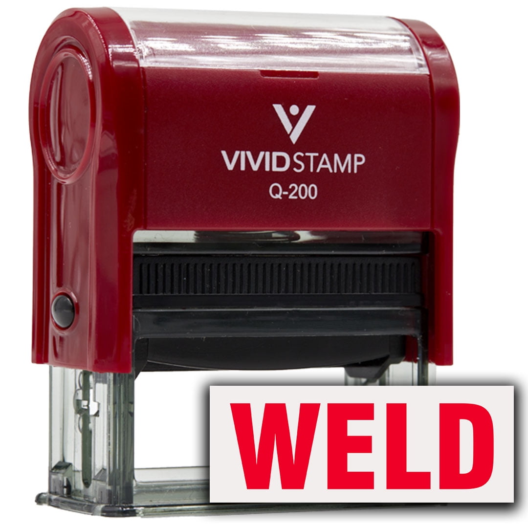 Weld Self-Inking Office Rubber Stamp (Red Ink) - Q-200 - Walmart.com