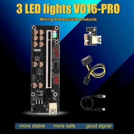 Pci-e Riser 1X to 16X Graphics Expansion Riser card PCI-E USB 3.0 GPU ...