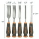 Buck Bros. 74750 5 Piece Comfort Grip Wood Chisel Set – ¼”, ½”, ¾”, 1 ...