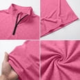 Antinious Men Solid Stand Collar Zip Short Sleeve Loose Fitness T ...